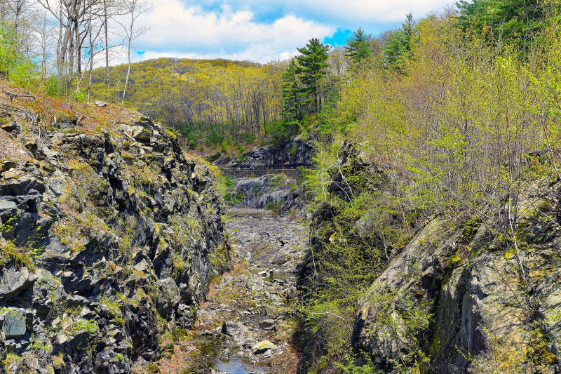 Veiw of the Spillway at the Quabbin Reservoir Stock Image - Image of ...