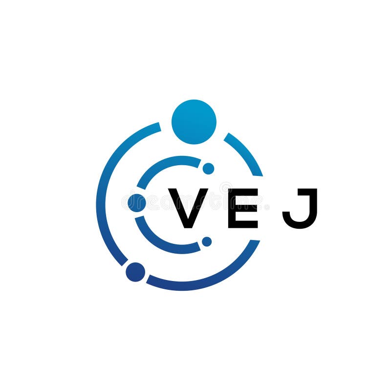 VEJ Letter Technology Logo Design on White Background. VEJ Creative ...
