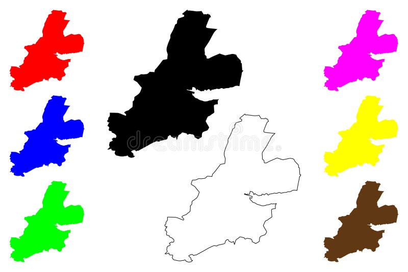 Vejle City (Denmark) Map Vector Illustration, Scribble Sketch Vejle Map ...