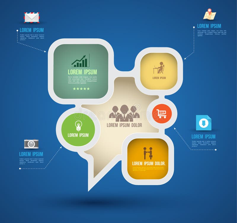 Abstraktes Infographics Schablonendesign. Vektor Abbildung ...
