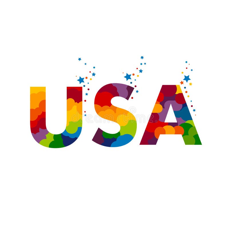 Vektor ` das USA-` Logo stock abbildung. Illustration von garantie ...