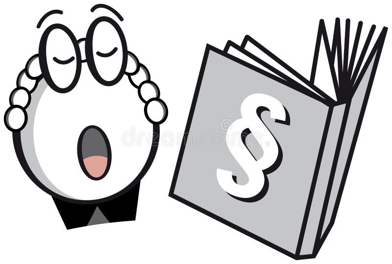 Vektor Des Richters Mit Gesetzbuch Stock Abbildung - Illustration von ...