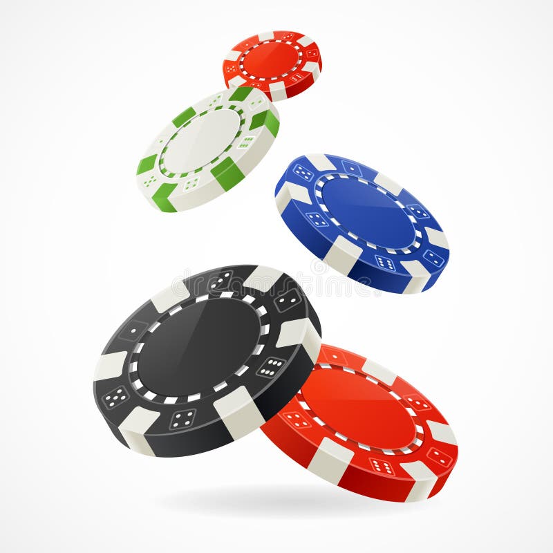 Vektor-fallende Pokerchips vektor abbildung. Illustration von ...