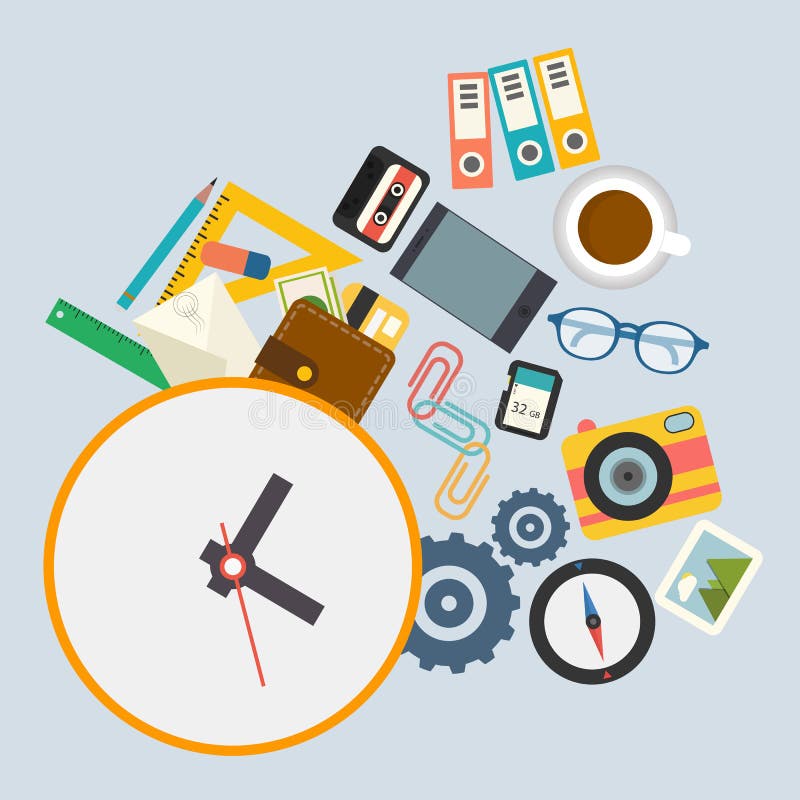 Vektor Infographics, Arbeitsplan Im Büro Stock Abbildung - Illustration ...