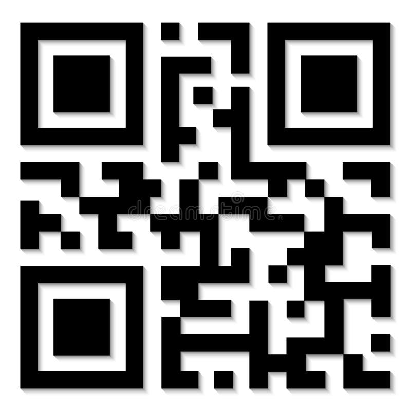 Vektor Qr-Code Mit Auf Weißem Hintergrund Isoliertem Schatten Vektor Abbildung - Illustration ...