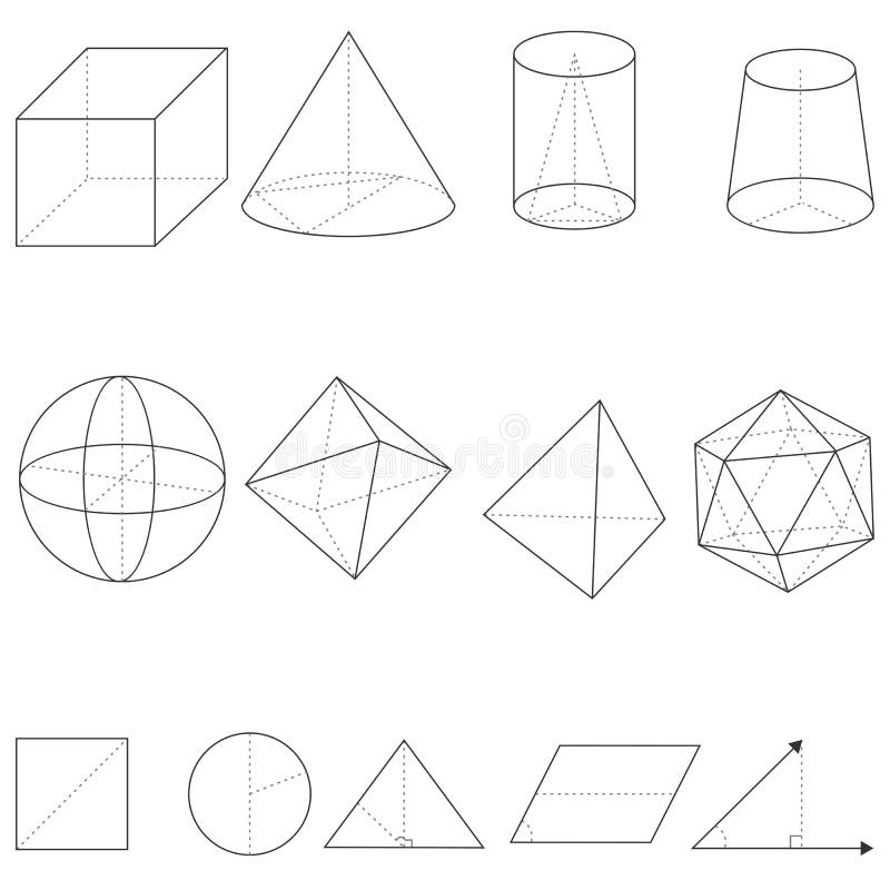 Vektor-Satz Geometrische Formen Vektor Abbildung - Illustration von ... Vektor-Satz Geometrische Formen Vektor Abbildung - Illustration von ...