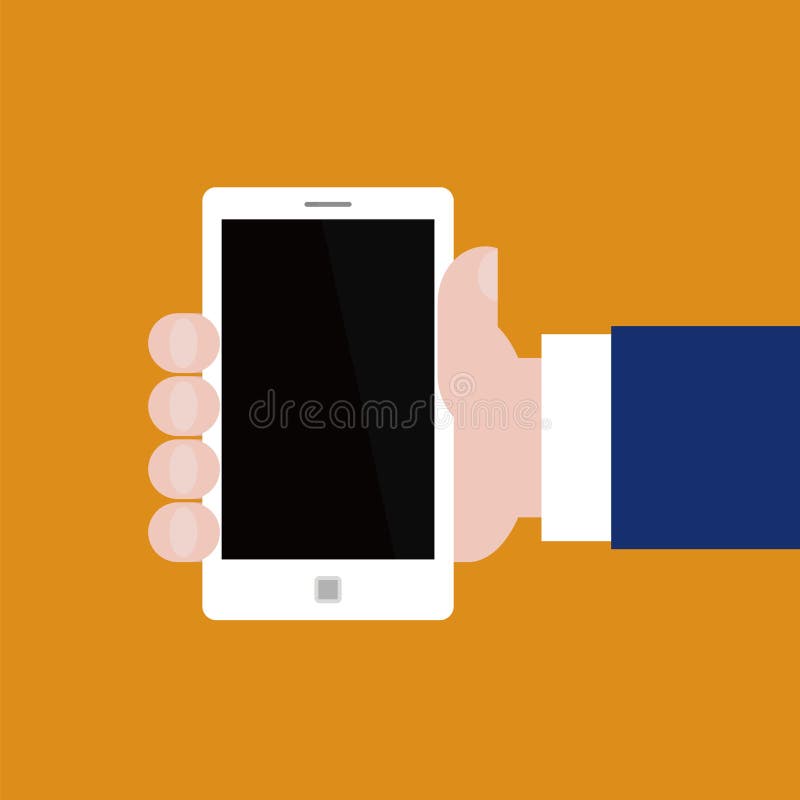Vektor Smartphone in Der Hand Vektor Abbildung - Illustration von ...