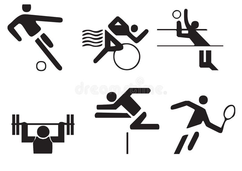 Vektor sports Symbole stock abbildung. Illustration von volleyball ...