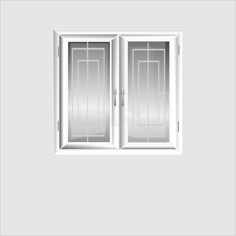 Vektor-Windows-Plastik vektor abbildung. Illustration von grau - 68415054