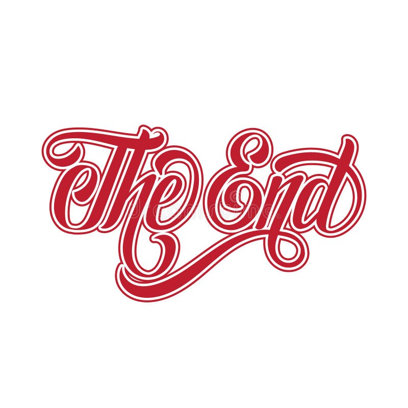 Vektorhand Gezeichnet, ` Beschriftend, Das Ende ` Vektor Abbildung ...