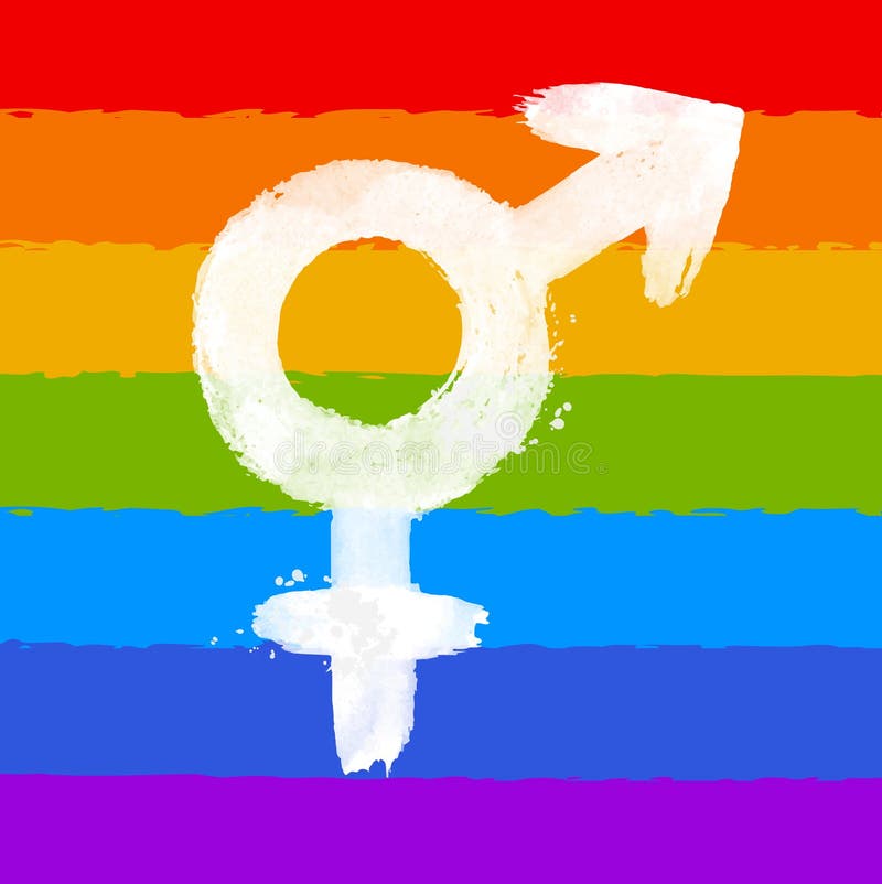 Bigender-Symbol Geschlecht Und Ikone Der Bisexuellen Neigung Oder ...