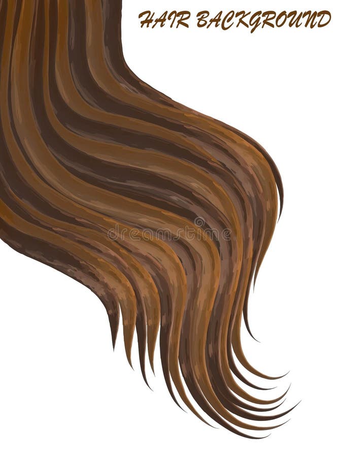 Vektorillustrations-Haarhintergrund Gemalt Im Aquarell Vektor Abbildung - Illustration von ...