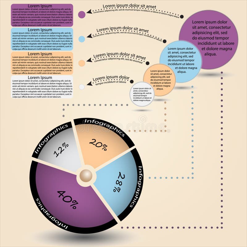 Vektorinformationgraphik Mit Diagramm Vektor Abbildung - Illustration ...