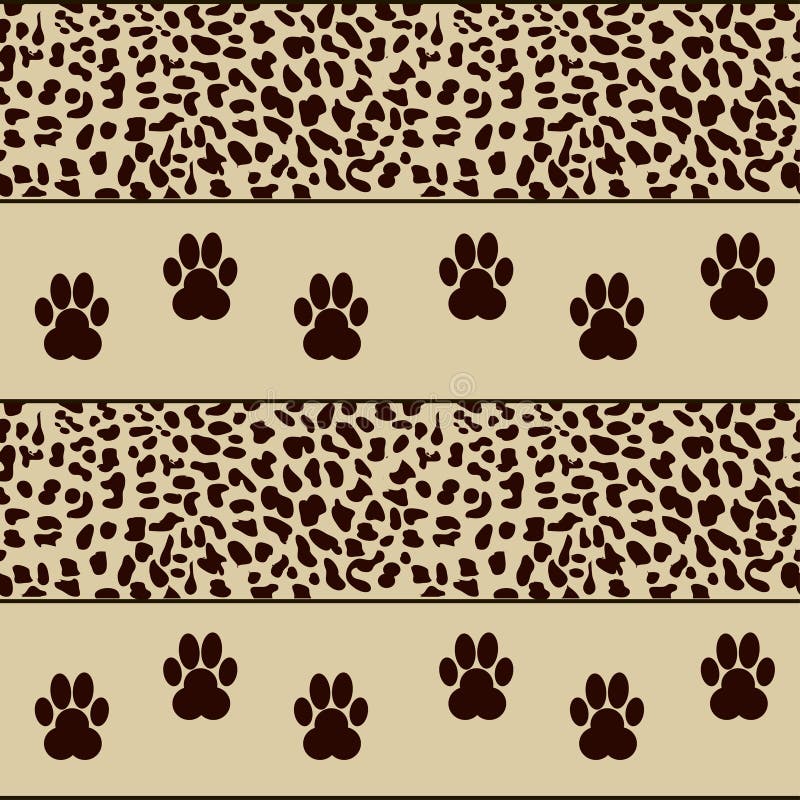 Vektorleopardhintergrund Mit Den Tatzen Vektor Abbildung - Illustration ...