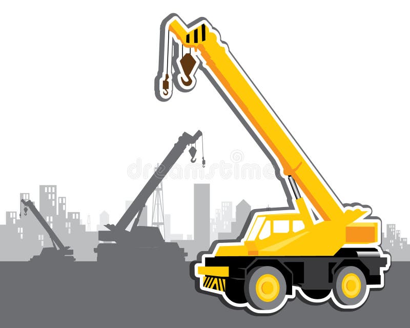 Vektormobiler Kran vektor abbildung. Illustration von hart - 28686281