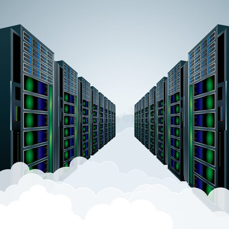 Vektorzeichnungs-Supercomputer Vektor Abbildung - Illustration von ...