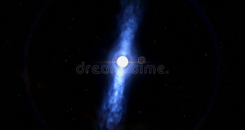 Vela Pulsar Neutron Star with Blue Rays Stock Image - Image of system ...