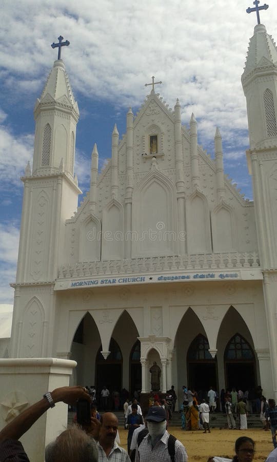Velankanni Church Front View Editorial Photography - Image of wing ...