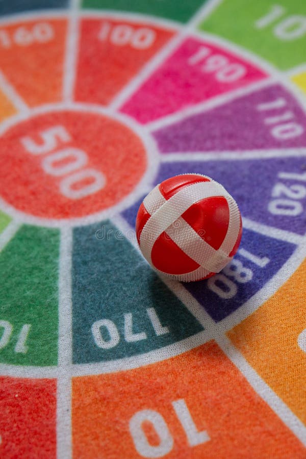 Velcro Ball Toss Target Game with Rainbow Scoring Zones Stock Photo ...