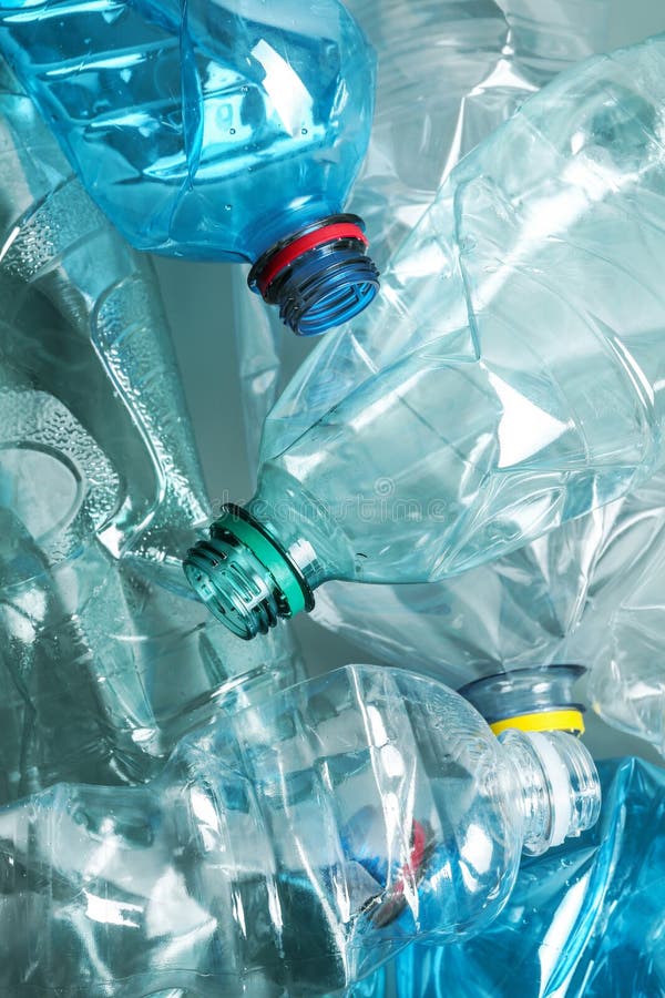 Vele Plastic Flessen Als Achtergrond, Close-up Stock Afbeelding - Image ...