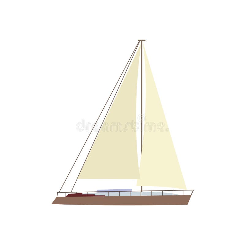 Velero Plano Del Estilo, Barco, Icono Del Velero Ilustración del Vector ...