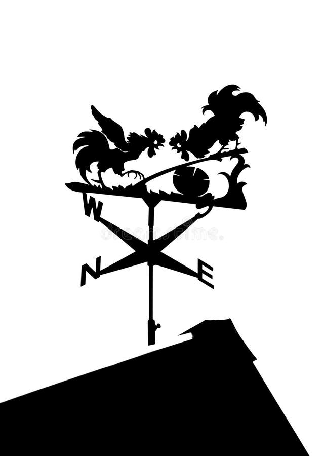 Icono Del Vector De La Veleta Del Esquema L?nea Simple Negra Aislada ...