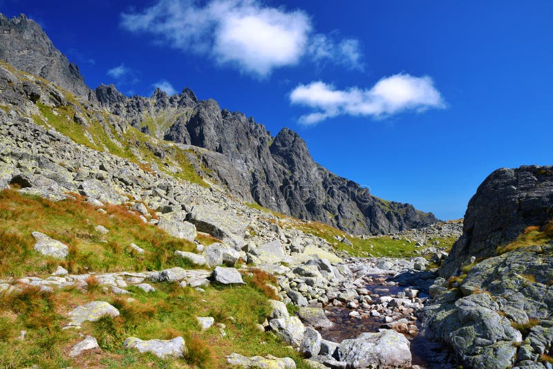 Velicka Valley in the Tatra Mountains, Slovakia. Stock Photo - Image of ...