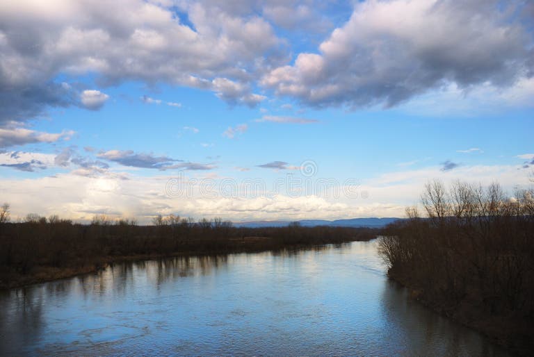 Velika Morava river stock photo. Image of cloud, river - 8404716