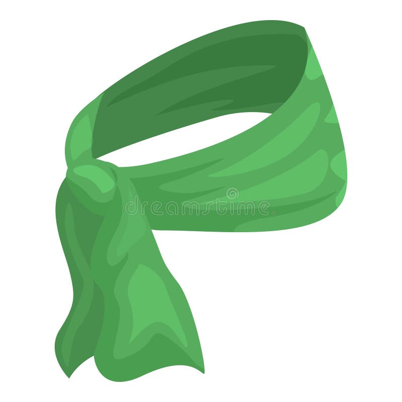 Velo Verde Doblado Y Sobre Fondo Blanco Ilustración del Vector ...