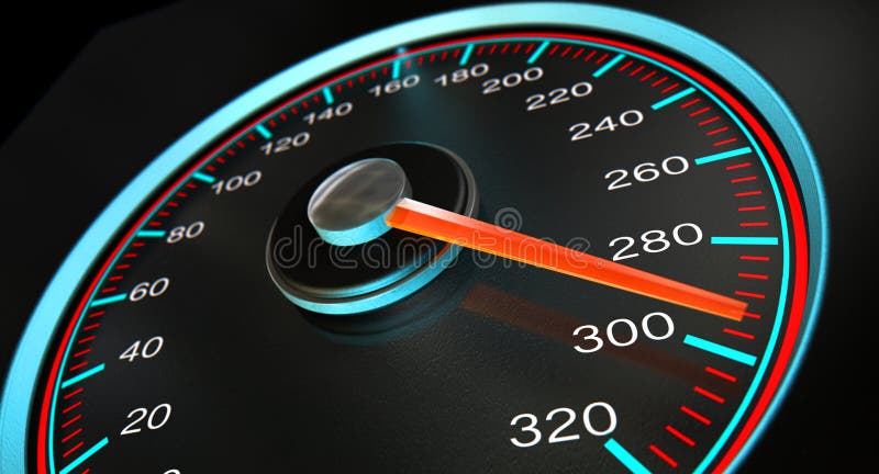 Velocidad Rápida Del Velocímetro Stock de ilustración - Ilustración de ...