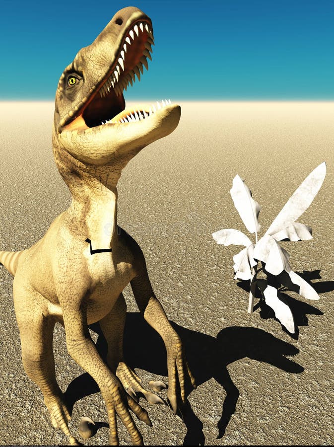 Velociraptor the Dinosaur 3d Rendering Stock Illustration ...