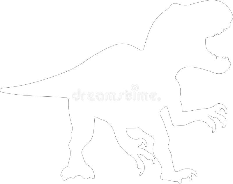 Velociraptor Outline Stock Illustrations – 670 Velociraptor Outline ...