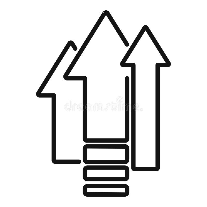 Velocity Efficient Icon Outline Vector. Plan Work Up Stock Vector ...