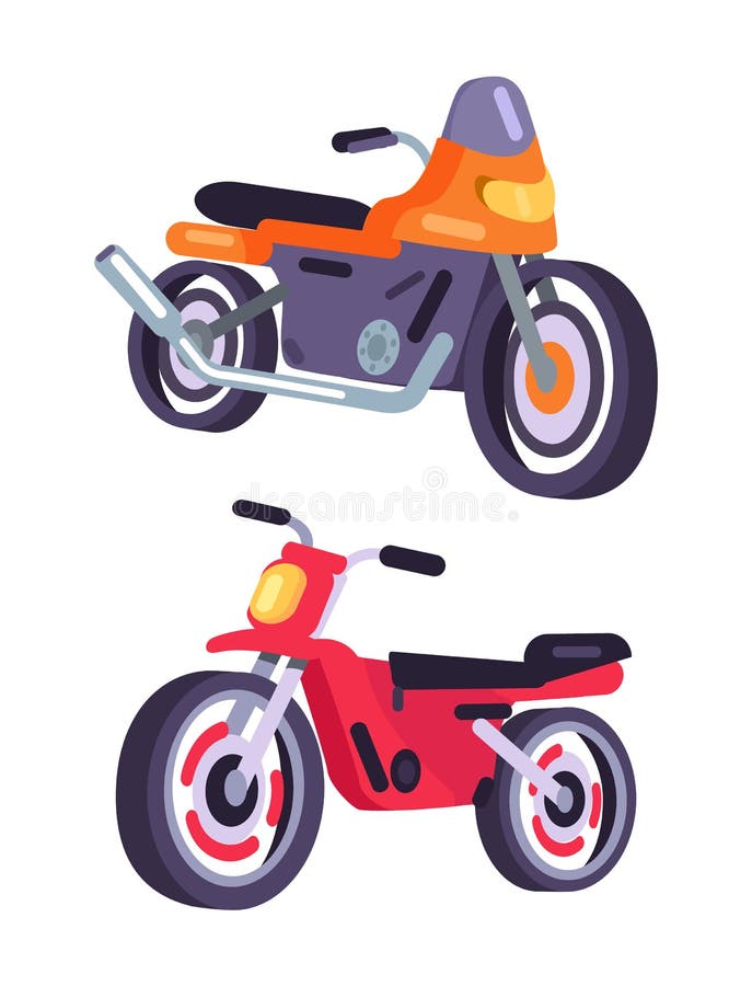 Velomotor Isolados No Fundo Branco, Vetor Ilustração do Vetor ...