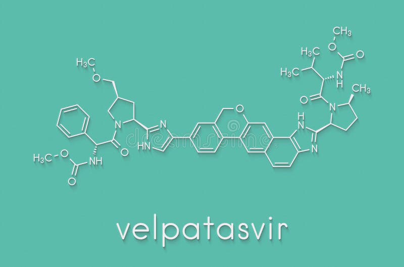 Velpatasvir Hepatitis C Virus HCV Drug Molecule. Skeletal Formula ...