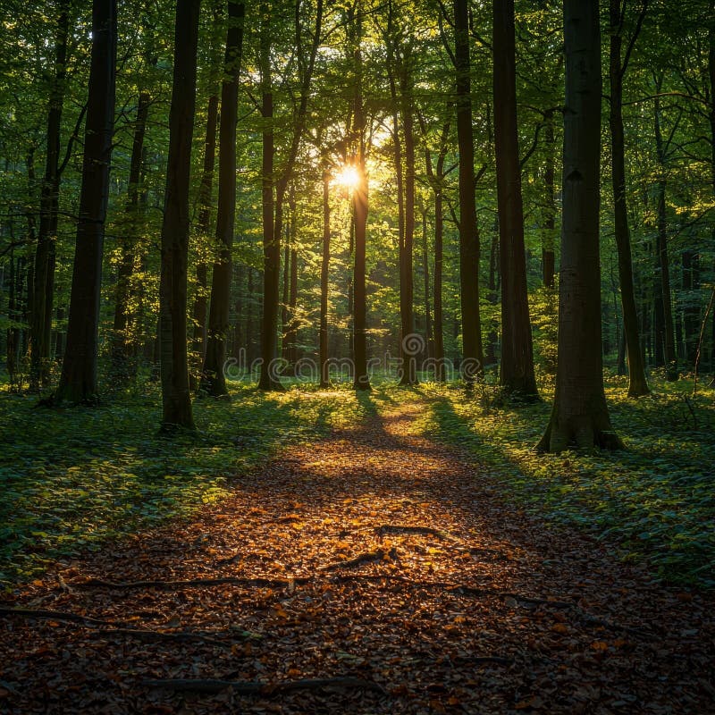 In Veluwe, the Netherlands, Explore a Panoramic Green Spring Forest ...