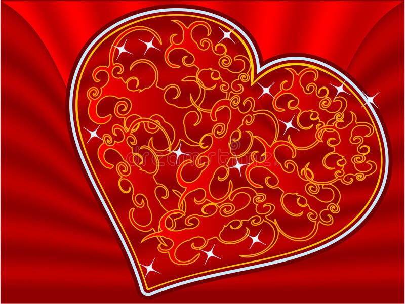 Velvet heart stock vector. Illustration of symbol, love - 3036909