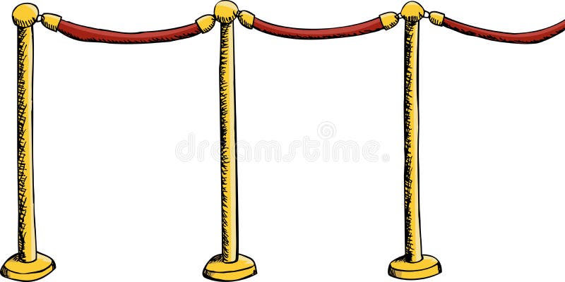 Velvet Rope Barrier stock vector. Illustration of exclusion - 23663231