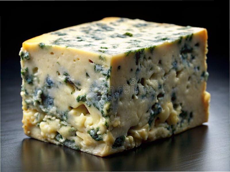 Velvety Blue Cheese with Mold Patterns Stock Illustration ...