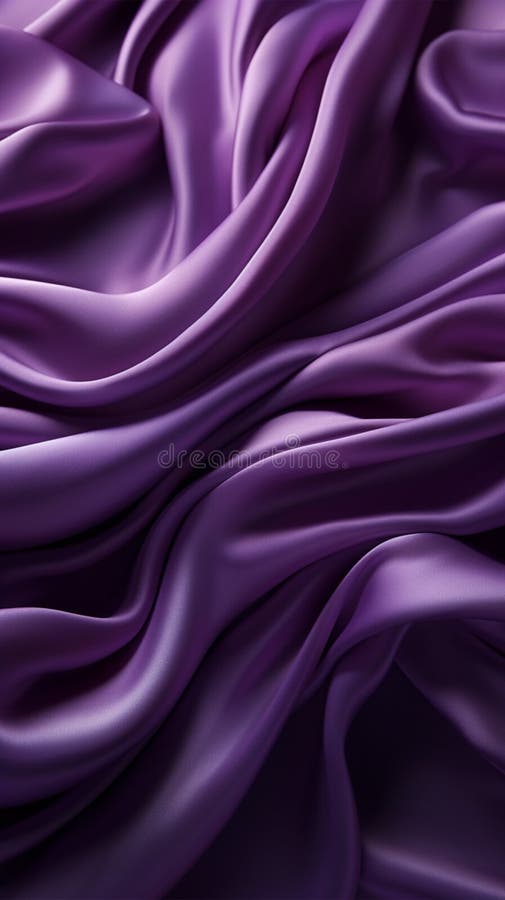 Velvety Purple Fabric Ripples Stock Illustration - Illustration of ...