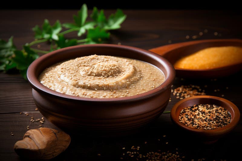 Velvety Sesame Paste. Generate Ai Stock Image - Image of ingredient ...