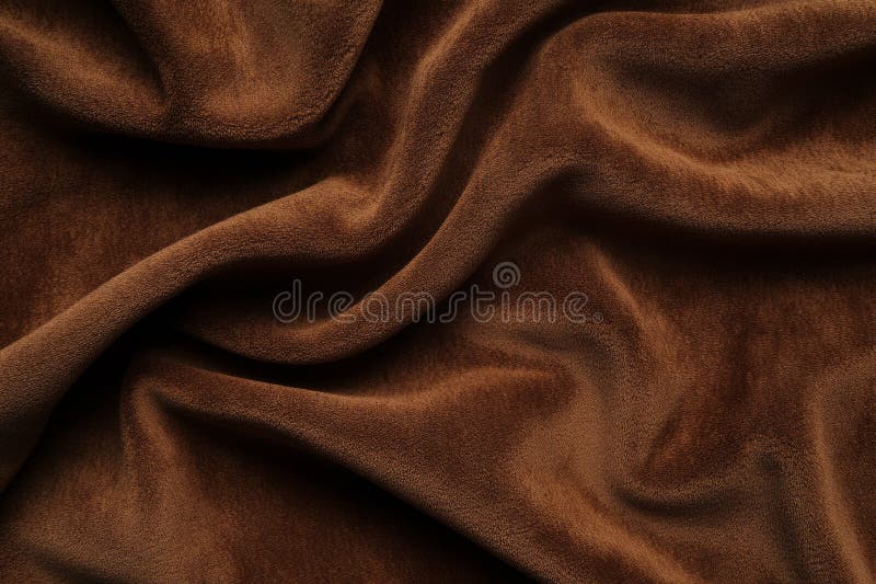 A Velvety Suede Fabric Texture Background in Rich Chocolate Brown. the ...