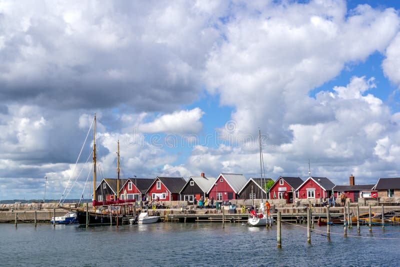 Harbor on Island of Ven in Southern Sweden Stock Photo - Image of ...
