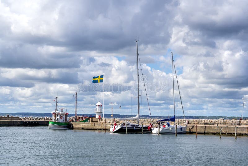 Ven Island Harbour between Denmark and Sweden Stock Photo - Image of ...