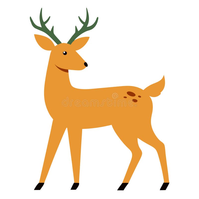 Venado 2 De Una Silueta Vectorial Ilustración del Vector - Ilustración ...