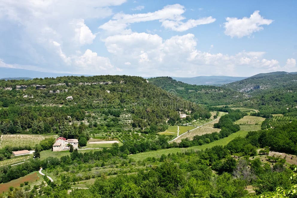 Venasque Landscape stock photo. Image of provence, union - 29549864