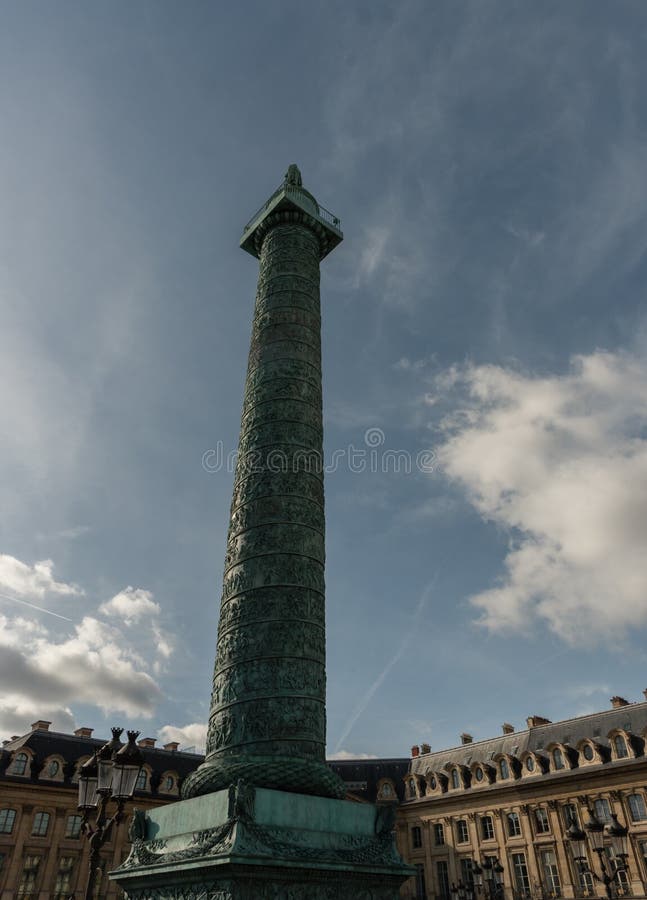 Vendome Column with Statue of Napoleon Bonaparte Editorial Photography ...
