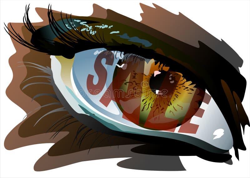 Venda no olho ilustração do vetor. Ilustração de fêmea - 47817348