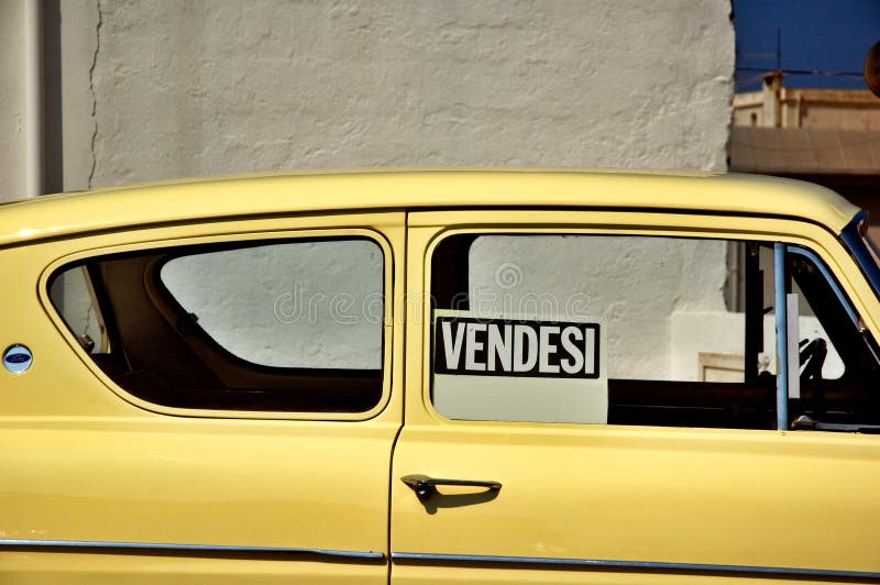 Vendesi - for sale stock image. Image of italy, yellow - 6144325
