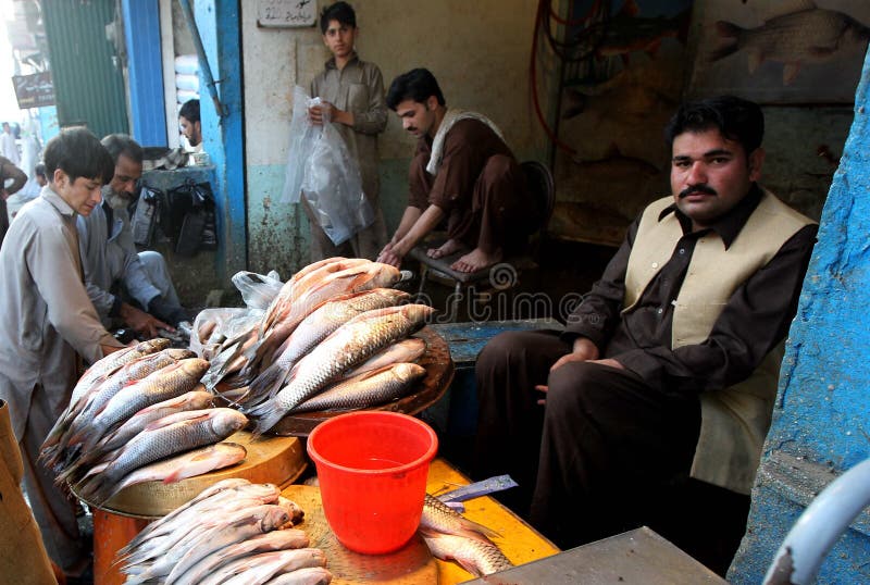 Vendeur De Poissons Du Pakistan Photographie éditorial - Image du état ...